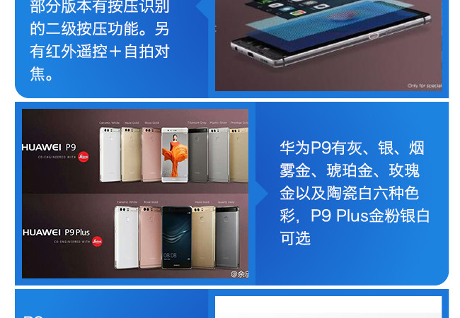 一张图看完华为P9/P9 Plus伦敦发布会